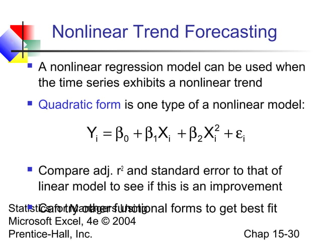 Chap15 time series forecasting & index number | PPT