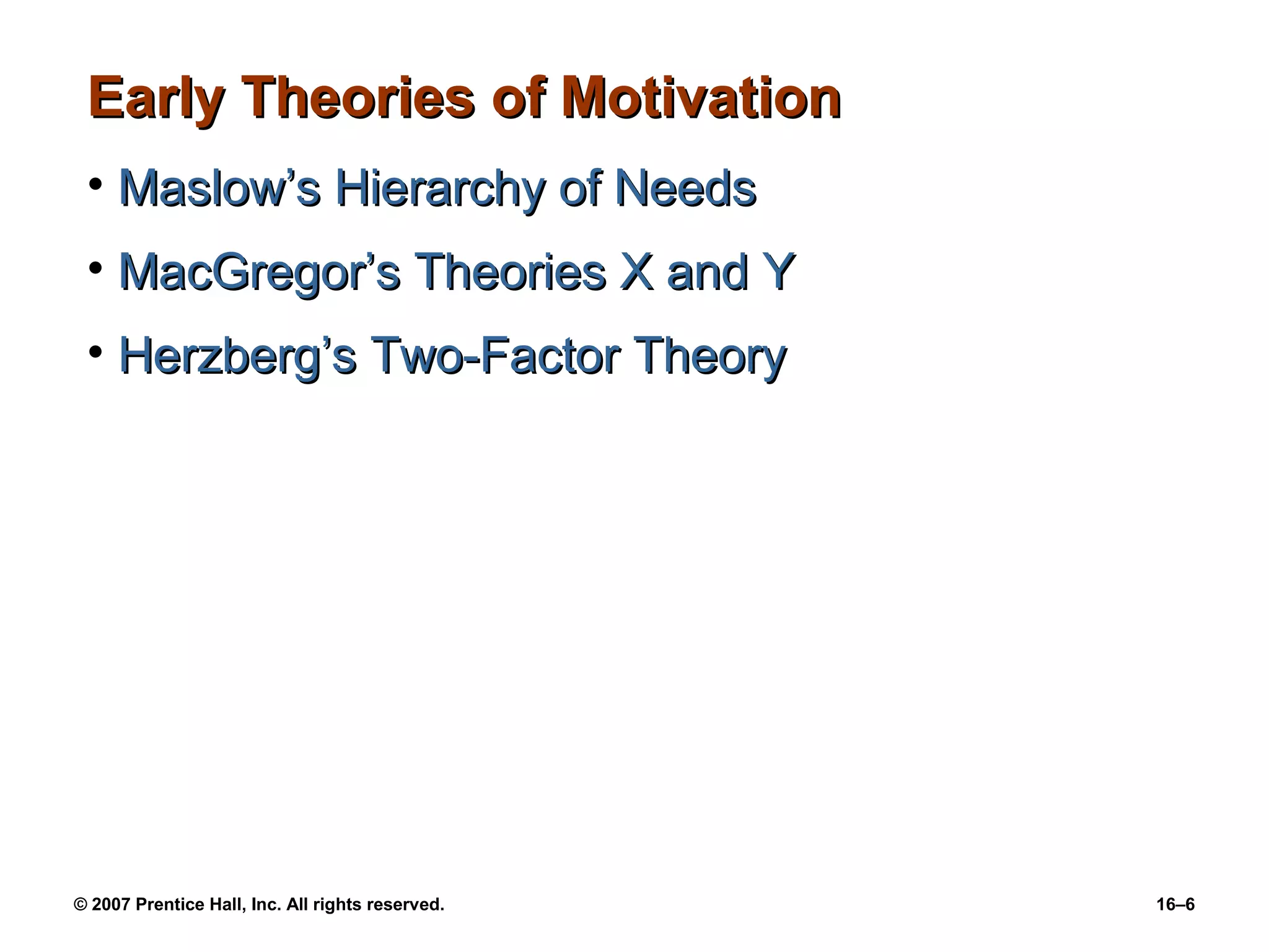 motivation theory in management | PPT