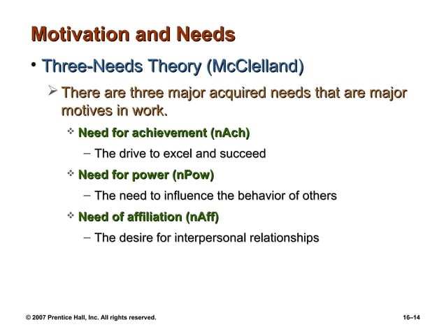 motivation theory in management | PPT | Business and Finance