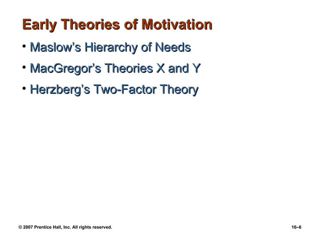 motivation theory in management | PPT | Business and Finance