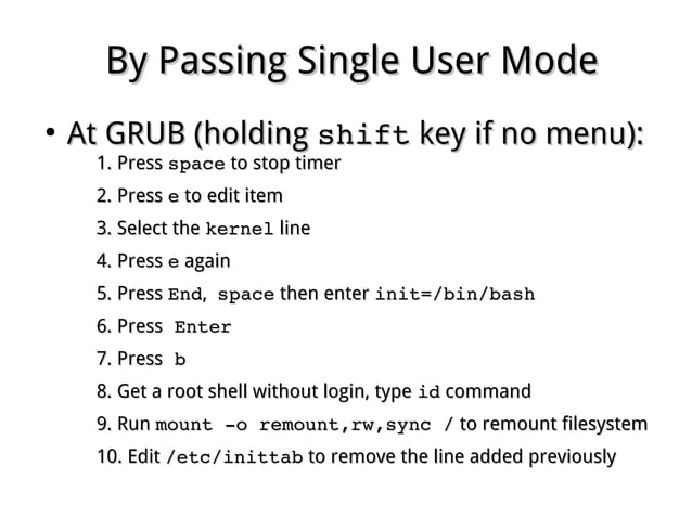 Linux fundamental - Chap 16 System Rescue | PPT