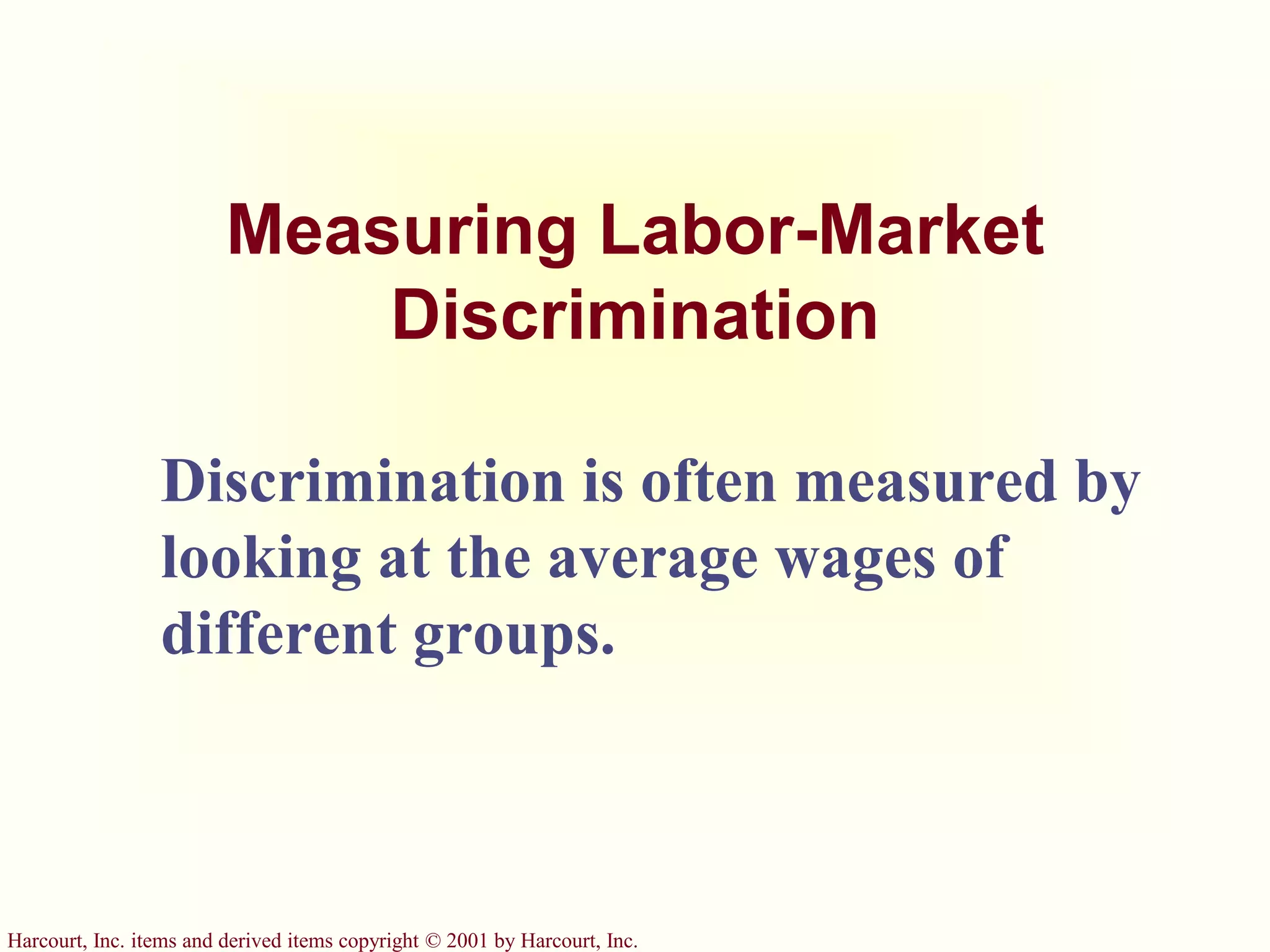 Earnings and Discrimination | PPT