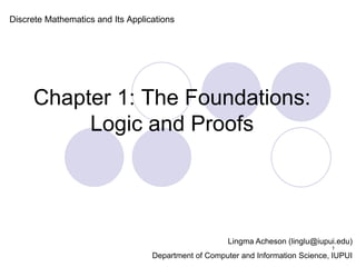 Chapter 1: The Foundations: Logic and Proofs | PPT