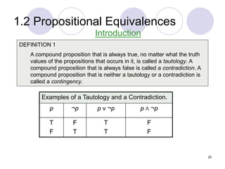 Chapter 1: The Foundations: Logic and Proofs | PPT