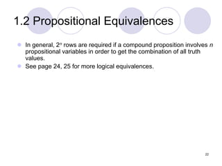 Chapter 1: The Foundations: Logic and Proofs | PPT