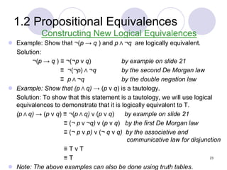 Chapter 1: The Foundations: Logic and Proofs | PPT
