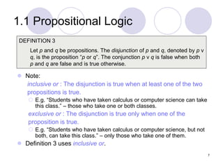 Chapter 1: The Foundations: Logic and Proofs | PPT