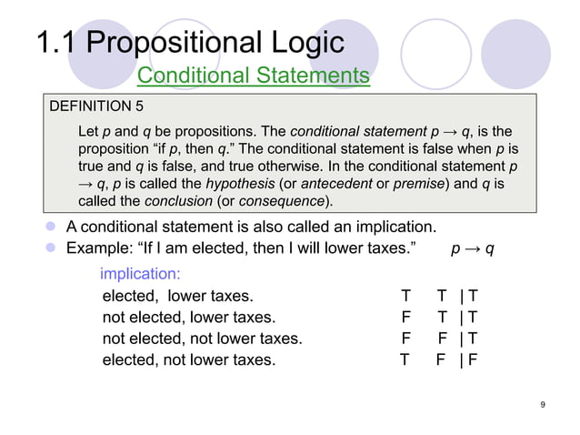 Chapter 1: The Foundations: Logic and Proofs | PPT
