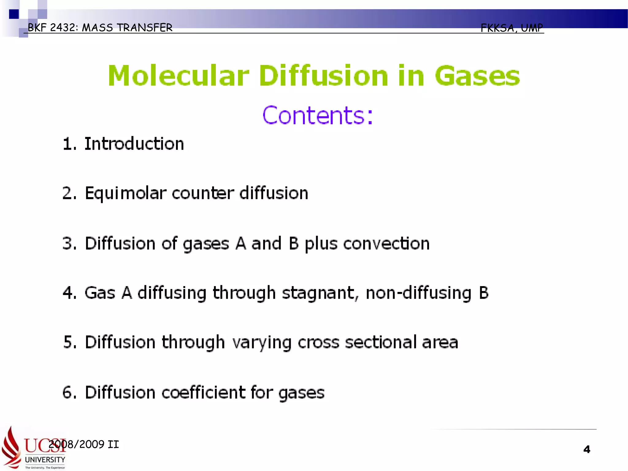 Chap 1(a) molecular-diffusion_in_gas(2) | PPT