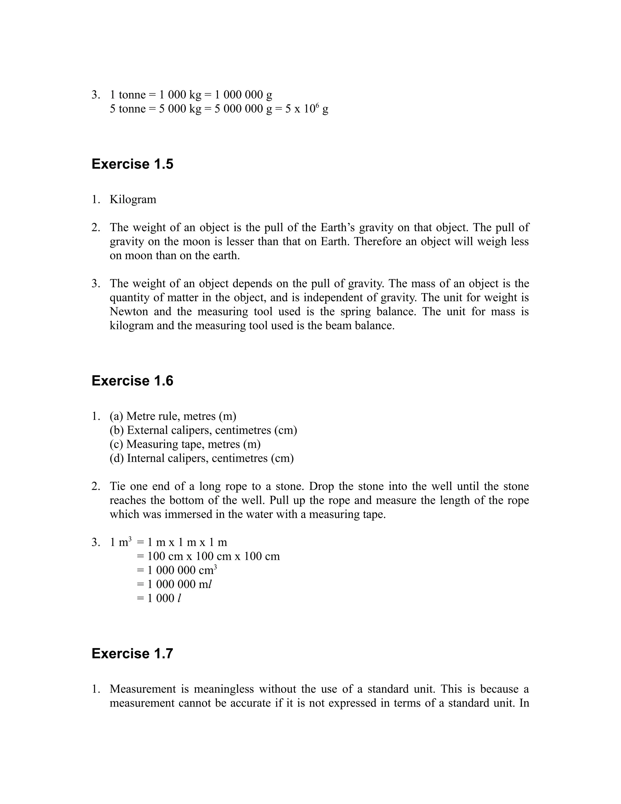 Form 1 Science text book Chap1answer | RTF