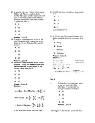 Chap 1 arithmetical reasoning | PDF