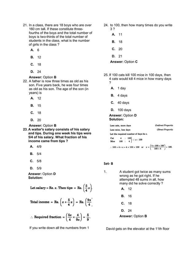 Chap 1 arithmetical reasoning | PDF