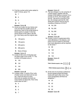 Chap 1 arithmetical reasoning | PDF