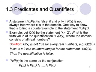 Chapter 1 - Discrete Mathematics the foundation of Logic and Proof part ...