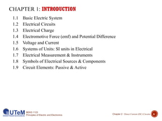 Chapter 1: Introduction to Principles of Electric and Electronics | PDF