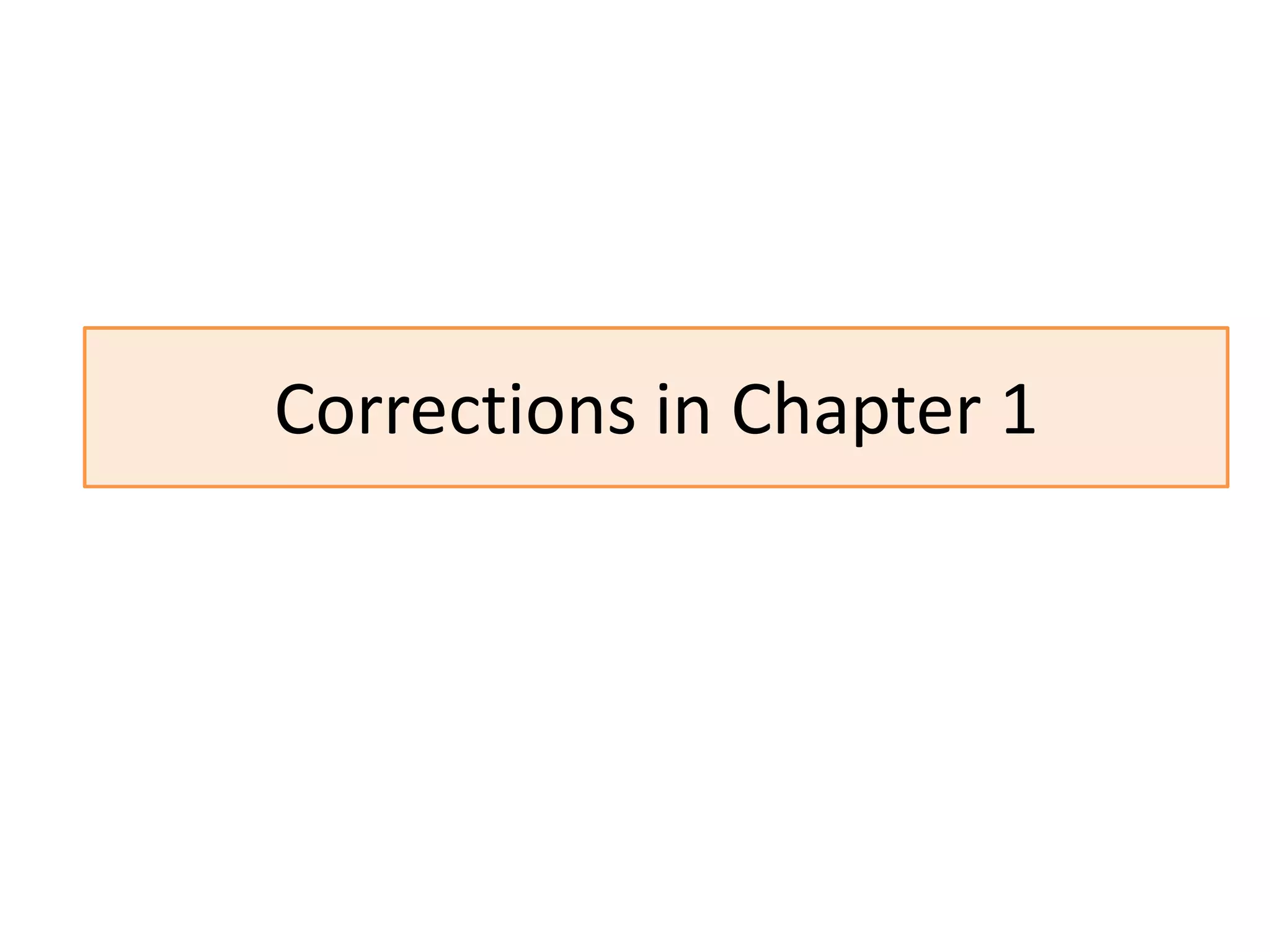 Chap 1 corrections | PPT