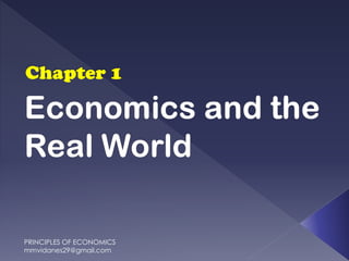 Chap1 economics & the real world | PDF