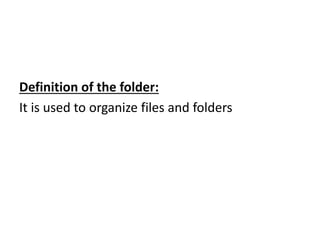 Chap 1 folder management | PPTX | Operating Systems | Computer Software ...