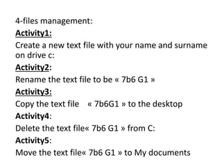 Chap 1 folder management | PPTX | Operating Systems | Computer Software ...