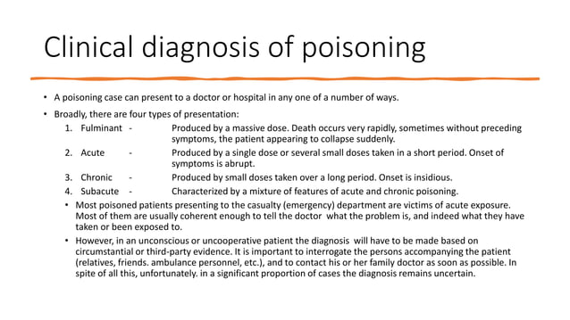 Chap 1 General principles involved in the management of poisoning | PPTX