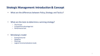 Chap1 Introduction to Strategic Management | PPT