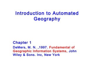 Chap1 introduction to geographic information system (gis) | PPT