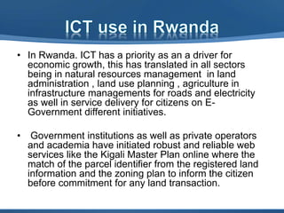 Chap1 introductionto Land Aministration and ICT in Rwanda | PPT