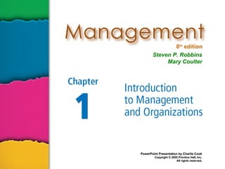 Introduction to Management and Organizations Management | PPT