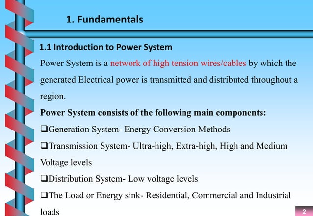 CHAP 1, Lecture 1-A Fundamental's of Power System.ppt | Power and ...