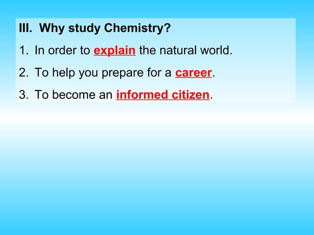 Chapter 1 - Introduction to Chemistry | PPT