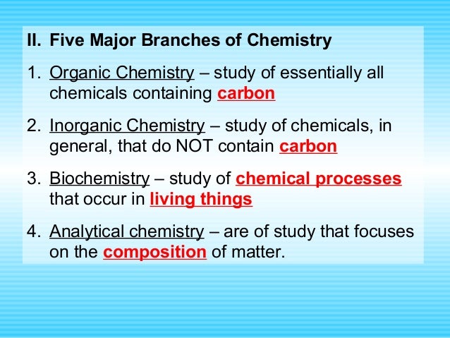 Chapter 1 - Introduction to Chemistry