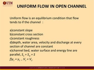 Chap1 open channel flow | PPT | Physics | Science