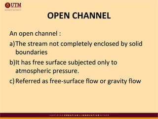 Chap1 open channel flow | PPT | Physics | Science