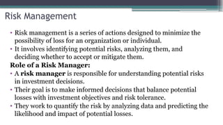 Chap1 Risk Management presentation for students | PPTX | Stocks and ...