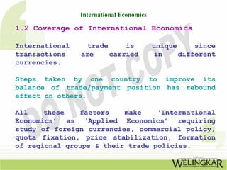International Economics: Introduction | PDF