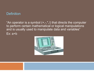Variables, Data Types, Operator & Expression in c in detail | PPT