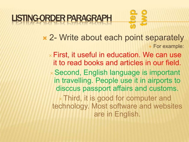 Chap2.1 listing order paragraph | PPTX | Internet for Beginners | Internet