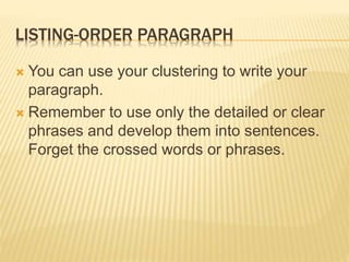 Chap2.1 listing order paragraph | PPTX