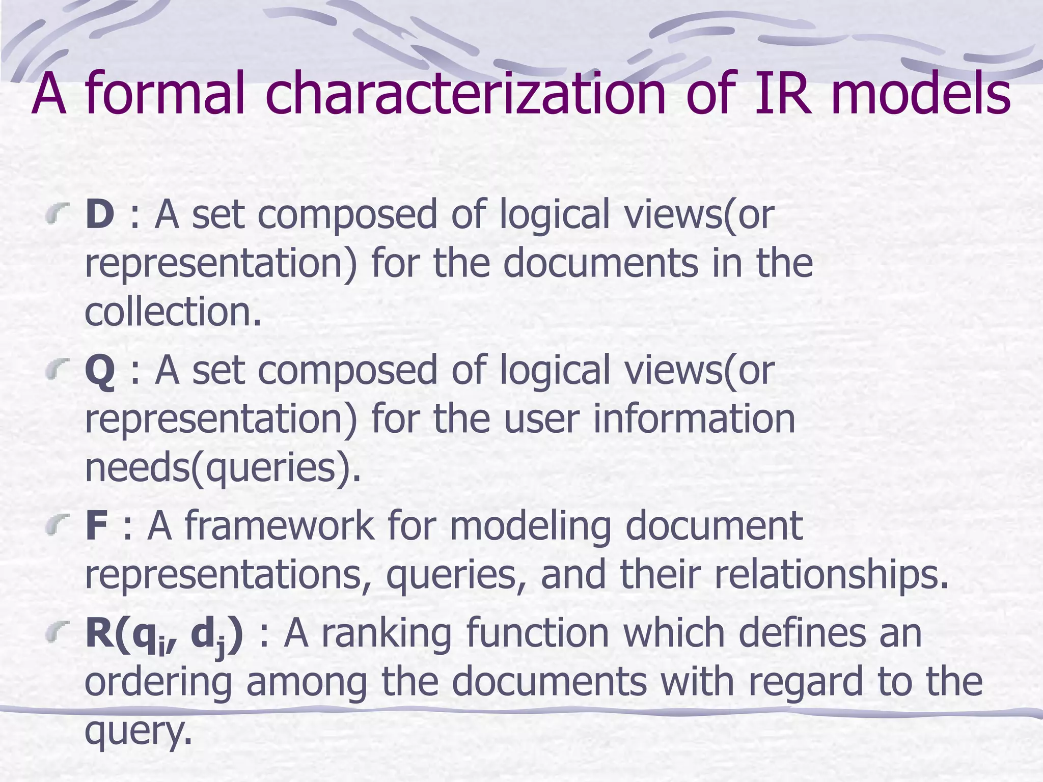 Information Retrieval Models | PPT