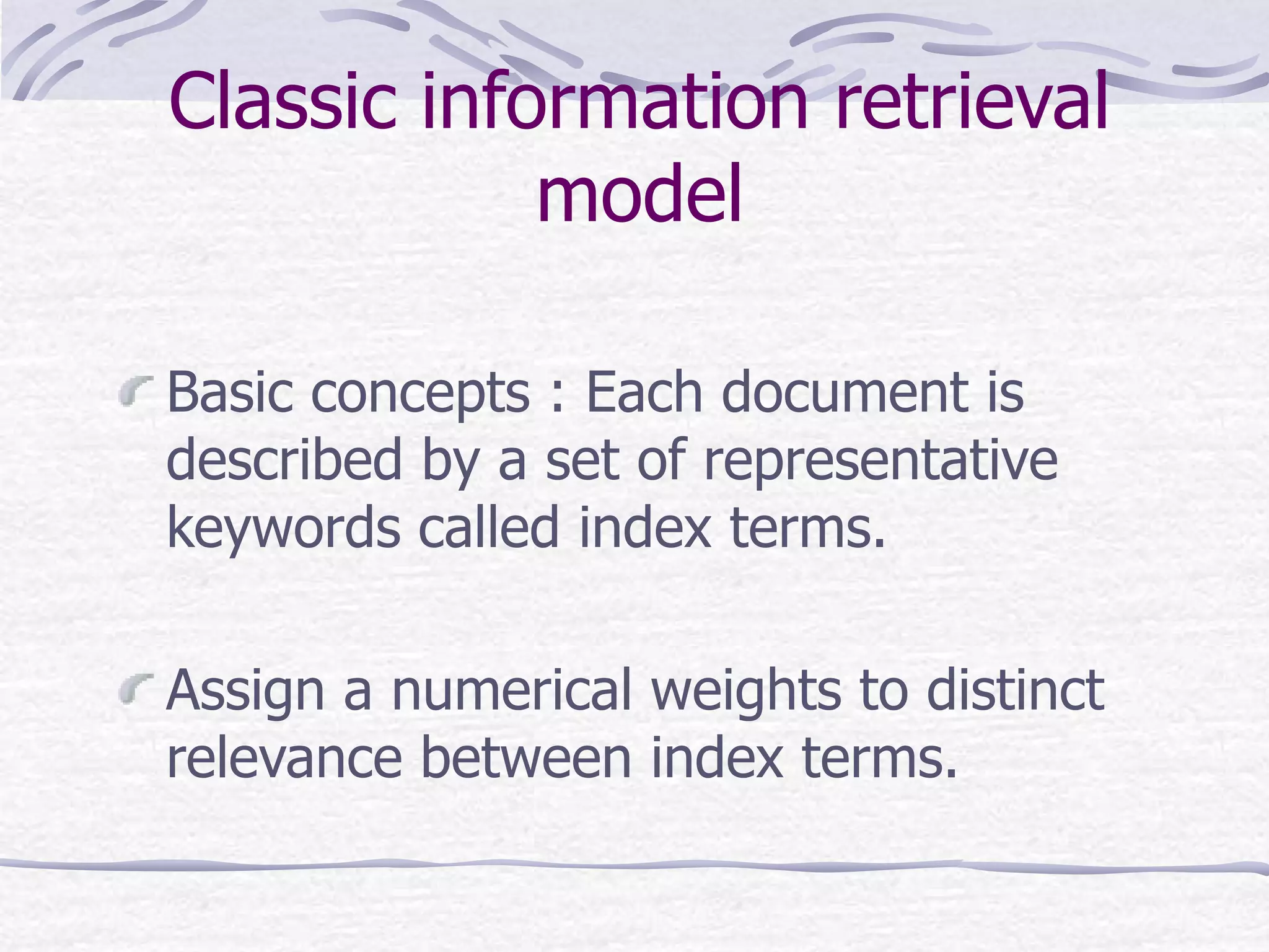 Information Retrieval Models | PPT