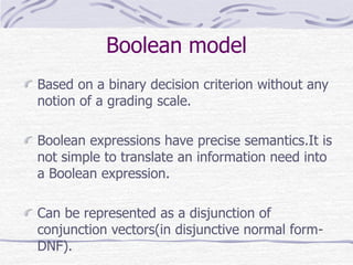 Information Retrieval Models | PPT