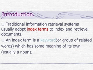 Information Retrieval Models | PPT