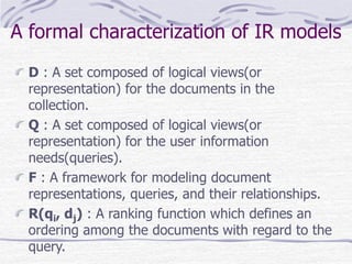 Information Retrieval Models | PPT