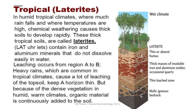 Tropical Geomorphology -weathering in Tropics - part 1- Chap 2 | PPTX