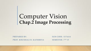 CV_2 Image Processing | PDF