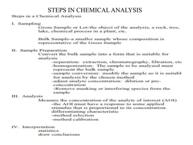 chap two. Chemical Analysis in pharmaceutical | PPT