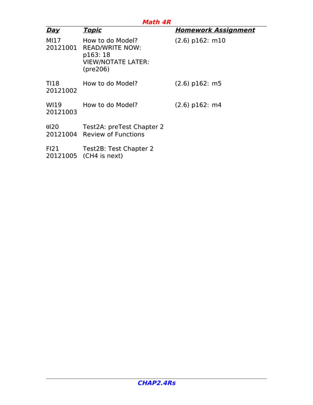 MATH4R2012 CHAP2 Assignments! | PDF