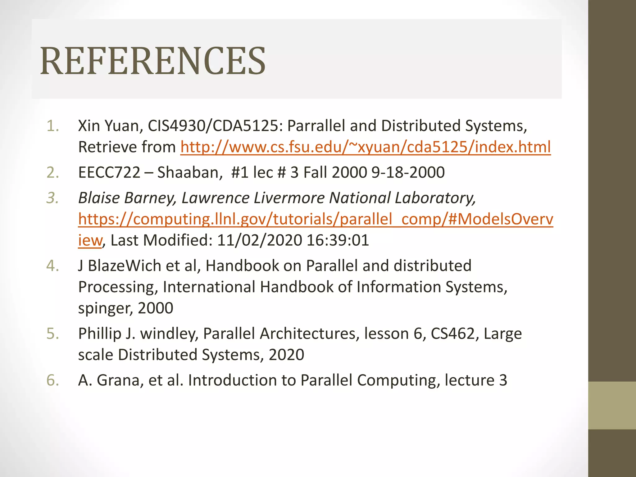 Chap 2 classification of parralel architecture and introduction to ...