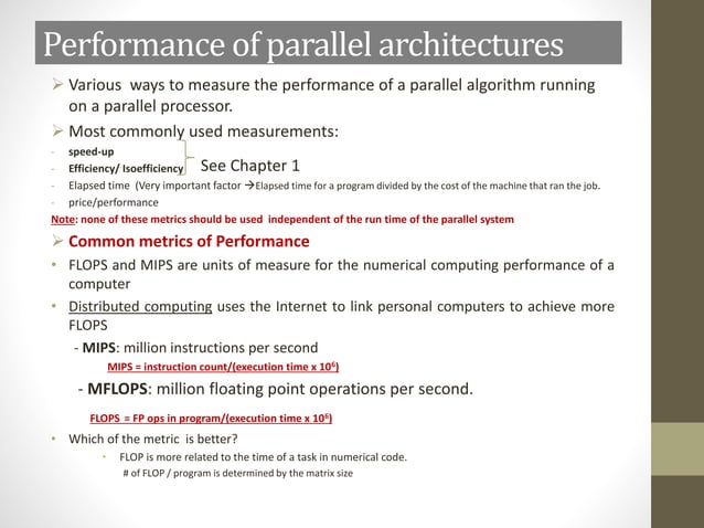 Chap 2 classification of parralel architecture and introduction to ...
