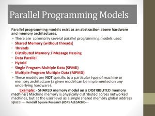 Chap 2 classification of parralel architecture and introduction to ...